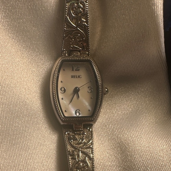 Relic | Jewelry | Relic Silver Watch With Ornate Design | Poshmark